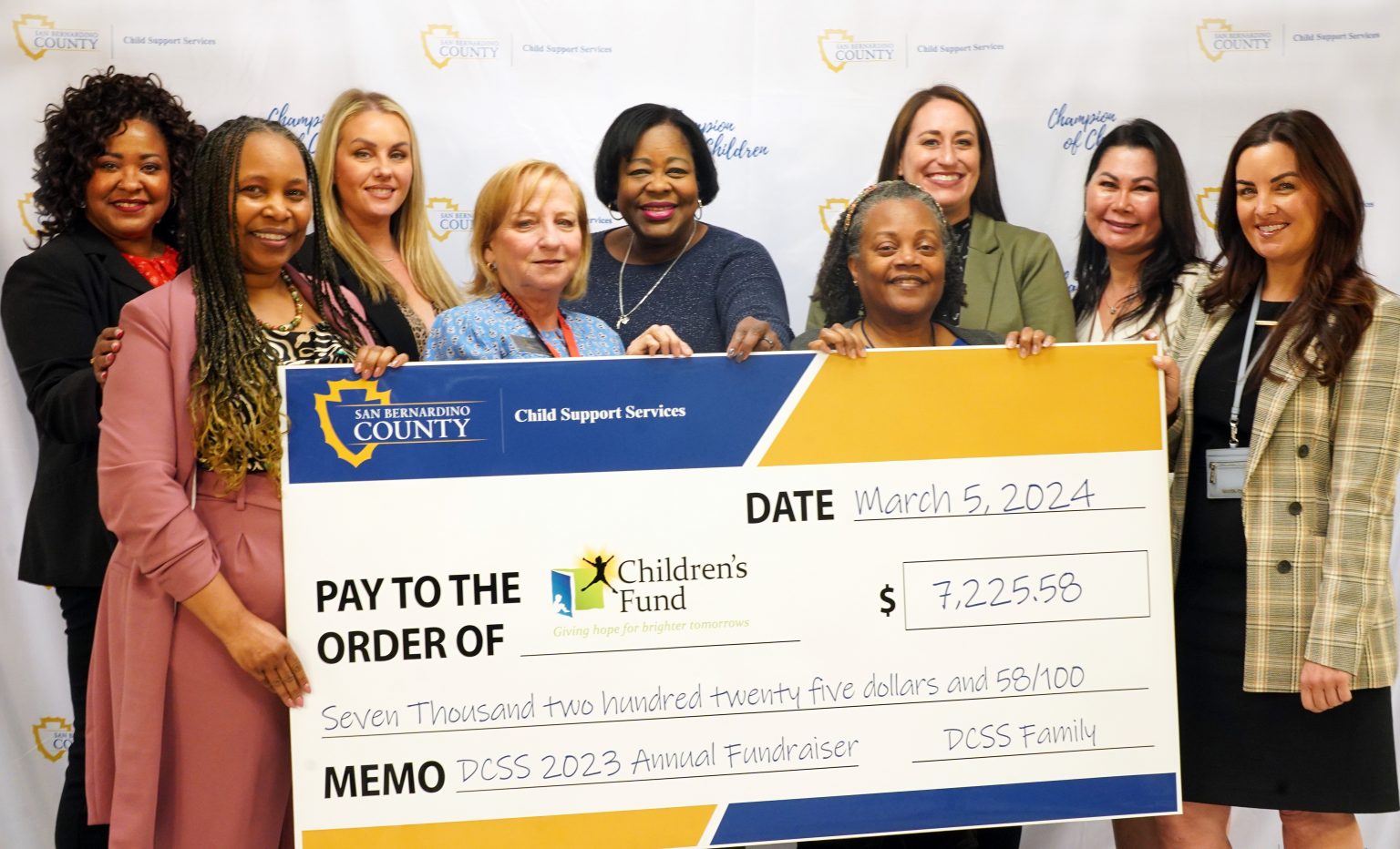 Child Support Services Donates to Children’s Fund – Department of Child ...